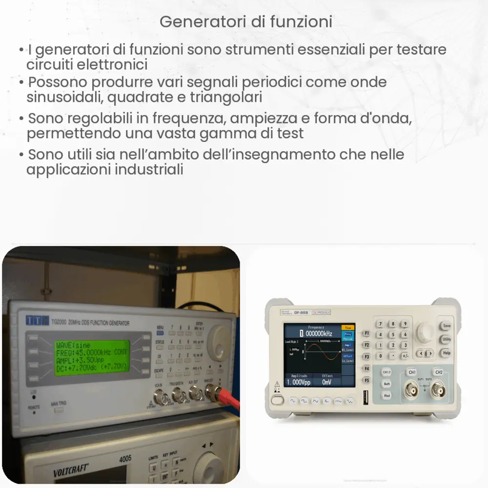 Generatori di funzioni| Come funziona, Applicazione e Vantaggi