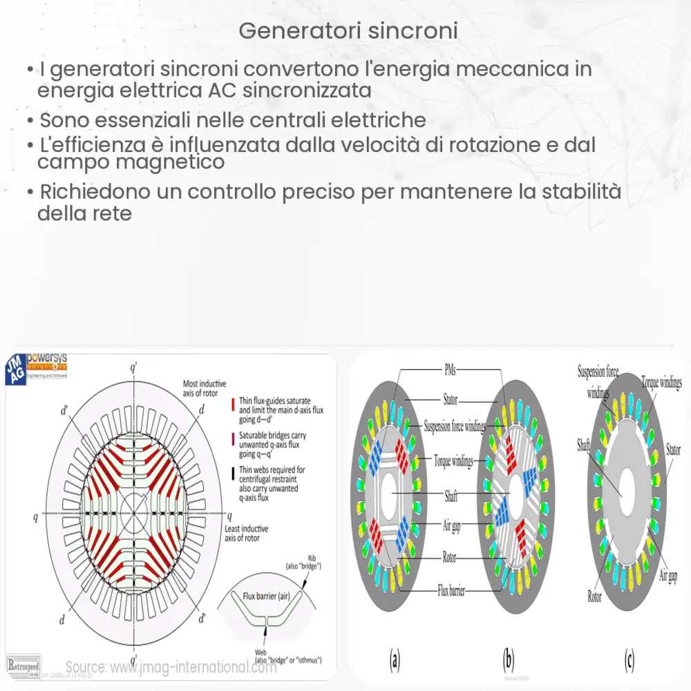Generatori sincroni| Come funziona, Applicazione e Vantaggi