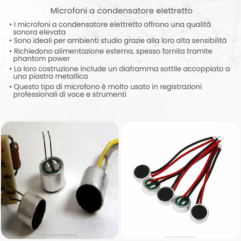 Microfoni a condensatore elettretto| Come funziona, Applicazione e Vantaggi
