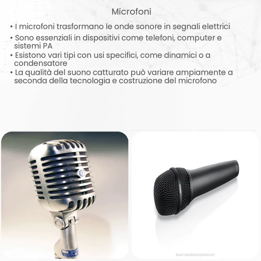 Microfoni| Come funziona, Applicazione e Vantaggi