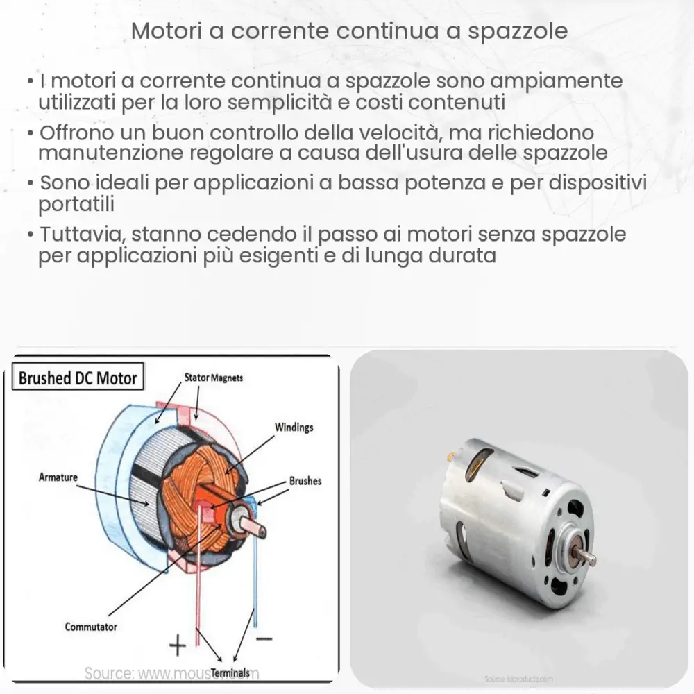 Motori A Corrente Continua A Spazzole Come Funziona Applicazione E