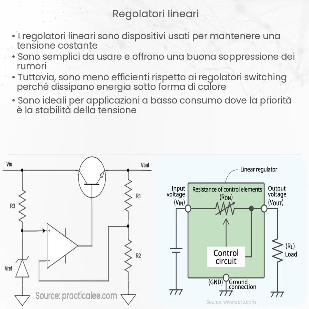 Regolatori di tensione lineari| Come funziona, Applicazione e Vantaggi