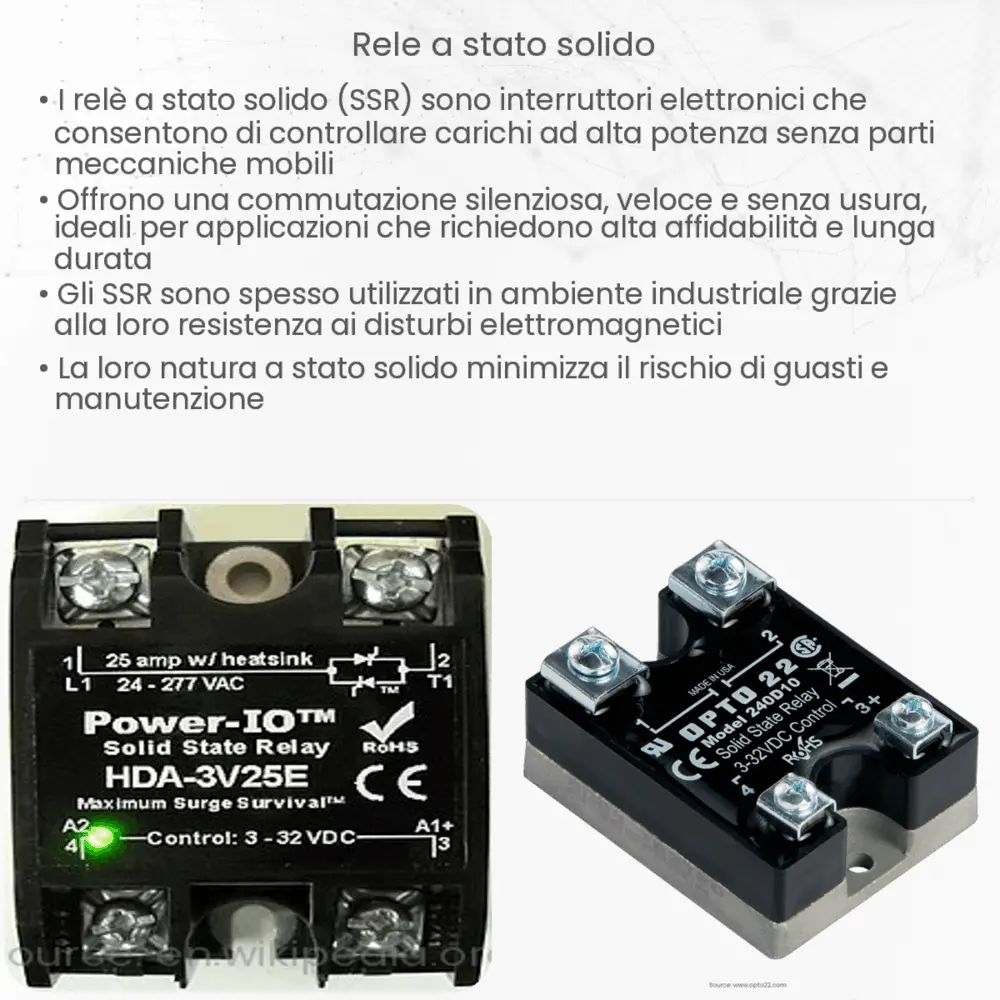 Relè a stato solido| Come funziona, Applicazione e Vantaggi