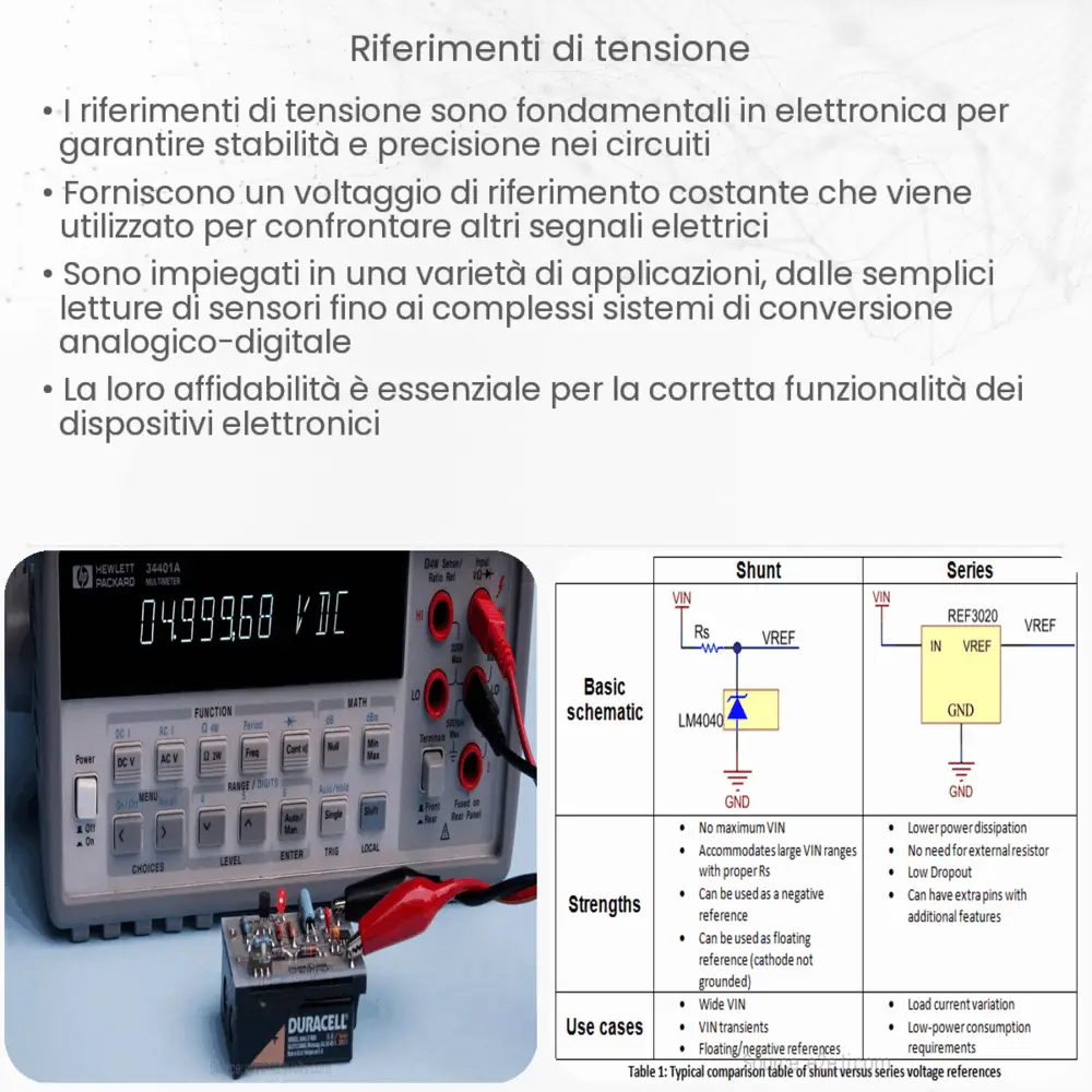 Riferimenti di tensione| Come funziona, Applicazione e Vantaggi