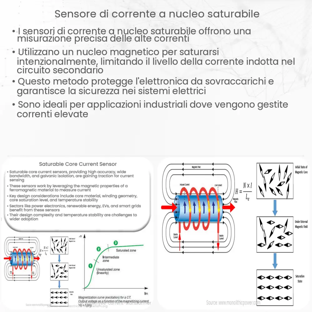 Sensore di corrente a nucleo saturabile| Come funziona, Applicazione e Vantaggi