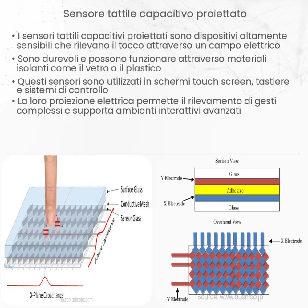 Sensore tattile capacitivo proiettato| Come funziona, Applicazione e Vantaggi