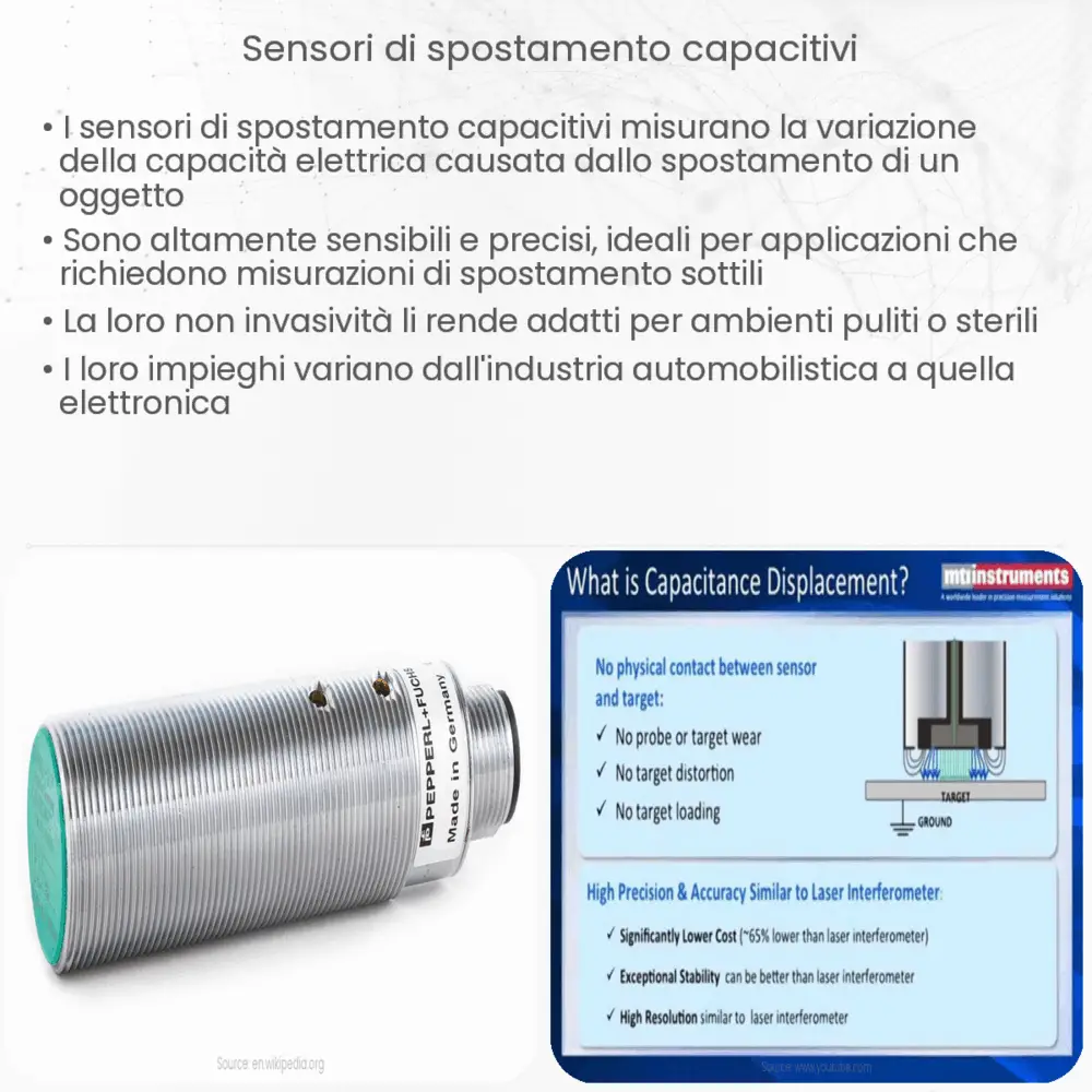 Sensori di spostamento capacitivi| Come funziona, Applicazione e Vantaggi