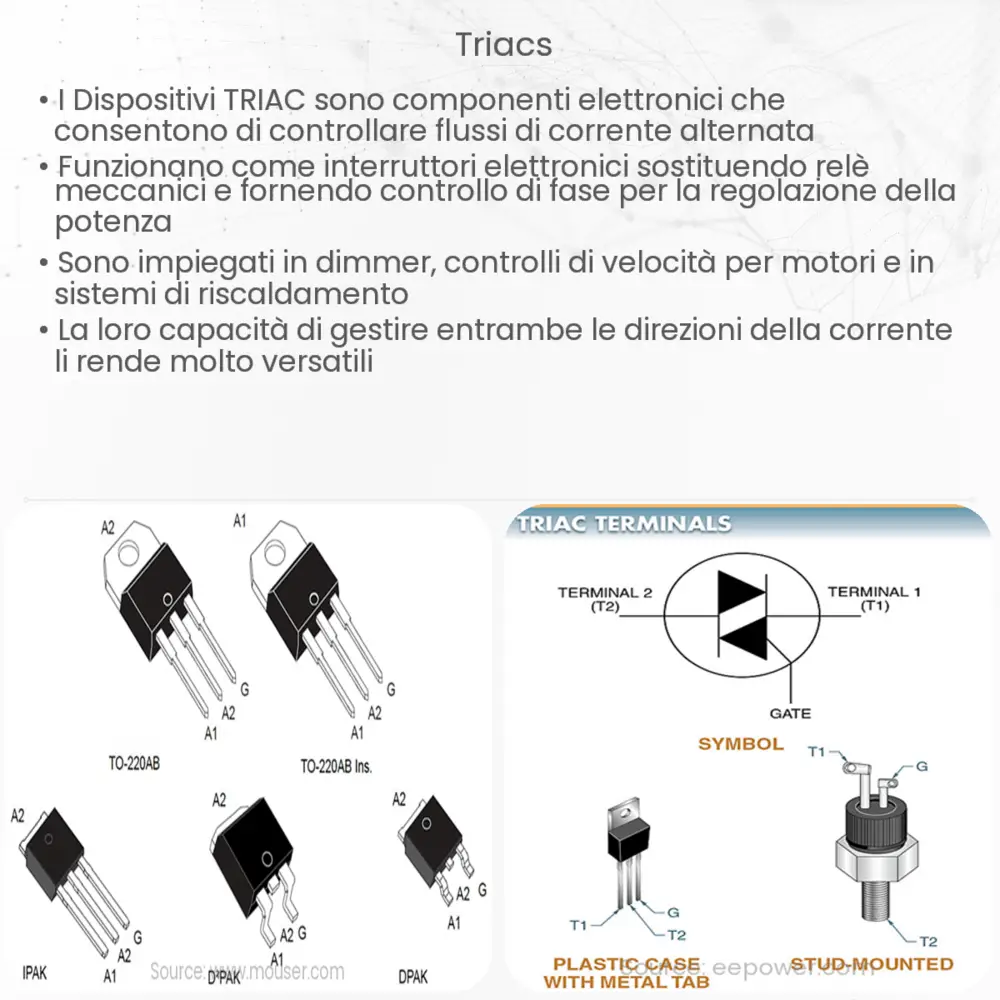 TRIACs| Come funziona, Applicazione e Vantaggi