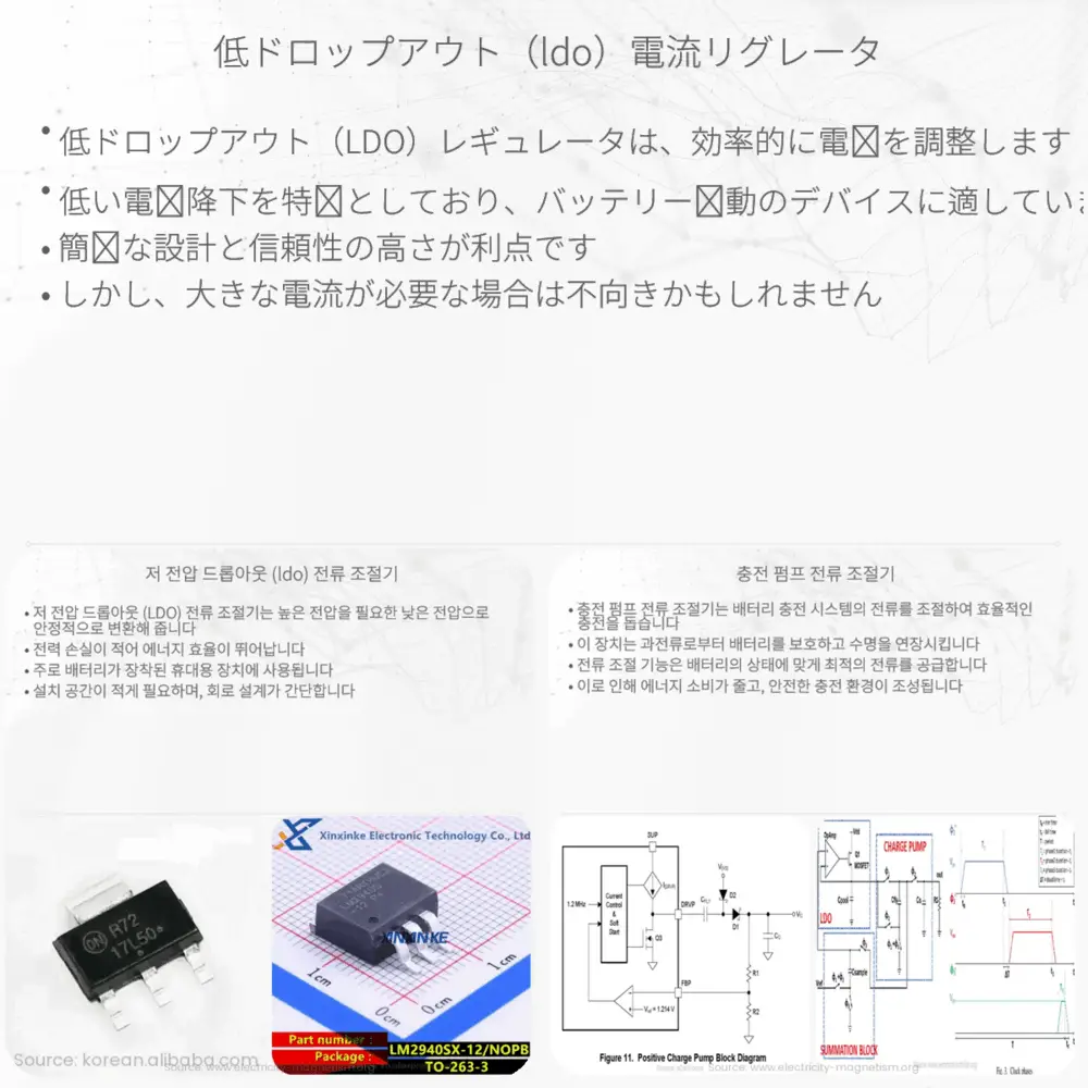 低ドロップアウト（LDO）電流リグレータ | 仕組みと応用