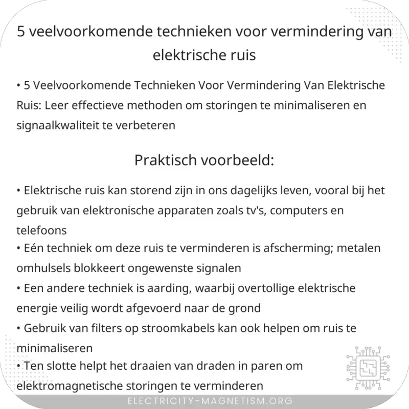 5 Veelvoorkomende Technieken Voor Vermindering Van Elektrische Ruis ...