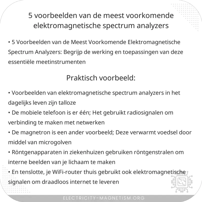 5 Voorbeelden van de Meest Voorkomende Elektromagnetische Spectrum ...