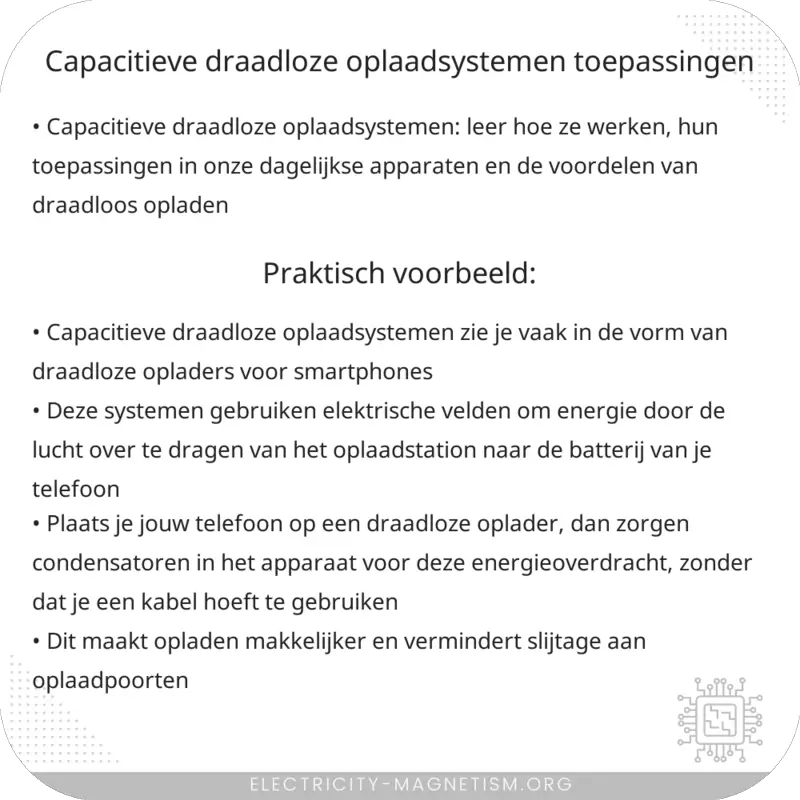 Capacitieve Draadloze Oplaadsystemen | Toepassingen – Electricity ...