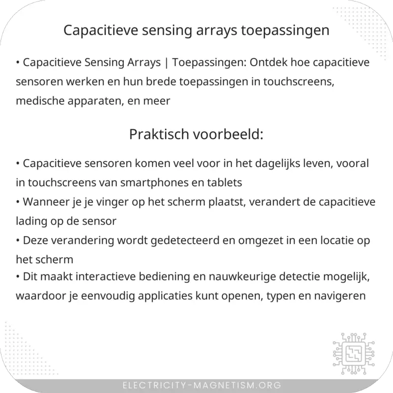Capacitieve Sensing Arrays | Toepassingen – Electricity – Magnetism