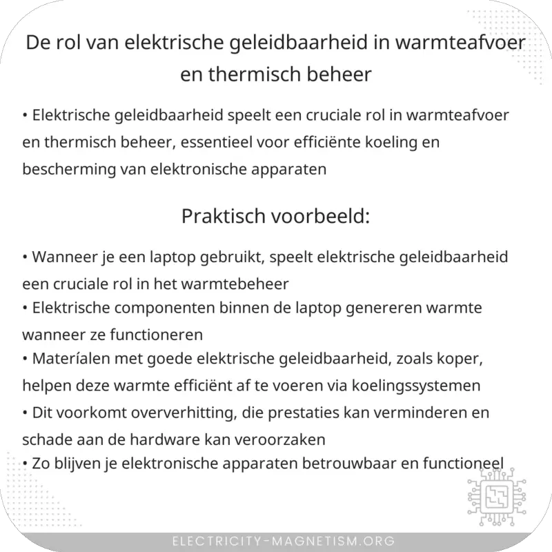 De rol van elektrische geleidbaarheid in warmteafvoer en thermisch ...