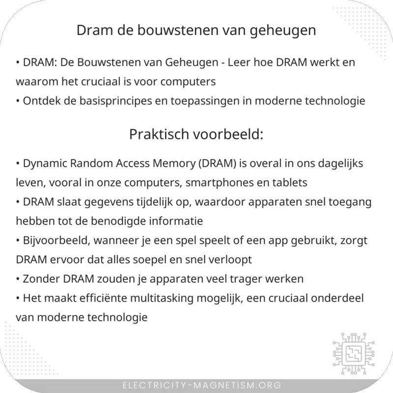 DRAM: De Bouwstenen van Geheugen – Electricity – Magnetism