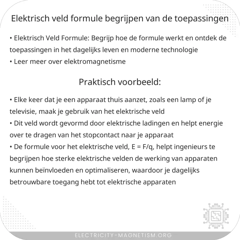 Elektrisch Veld Formule | Begrijpen van de Toepassingen – Electricity ...
