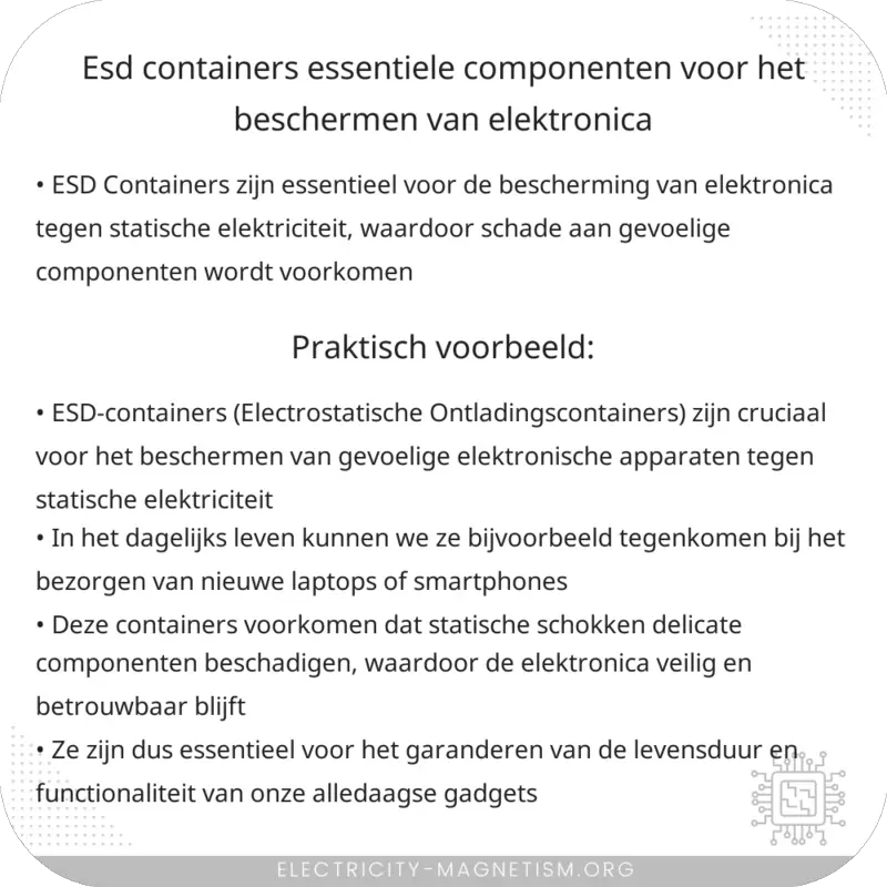 ESD Containers | Essentiële Componenten voor het Beschermen van Elektronica