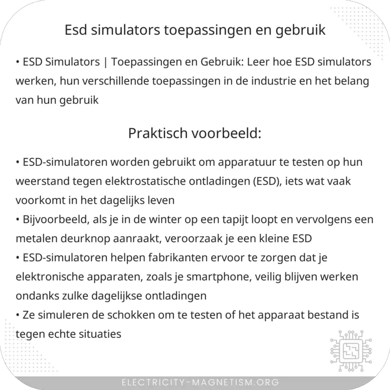 ESD Simulators | Toepassingen en Gebruik – Electricity – Magnetism