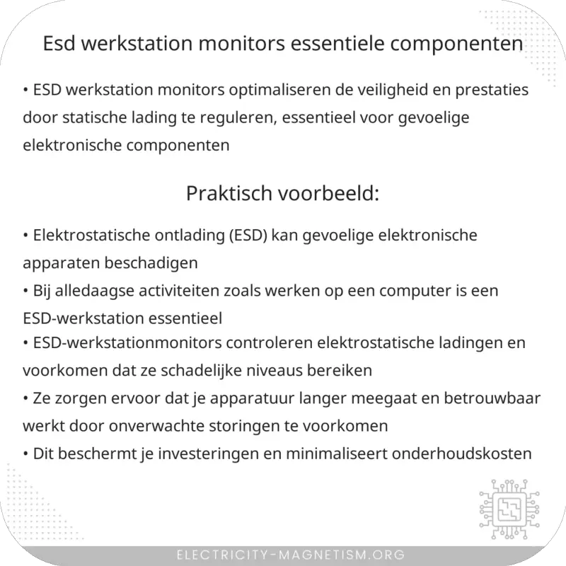 ESD Werkstation Monitors | Essentiële Componenten – Electricity – Magnetism