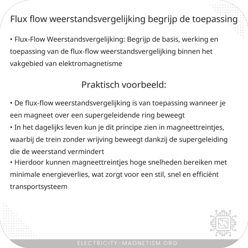 Flux-Flow Weerstandsvergelijking | Begrijp de Toepassing