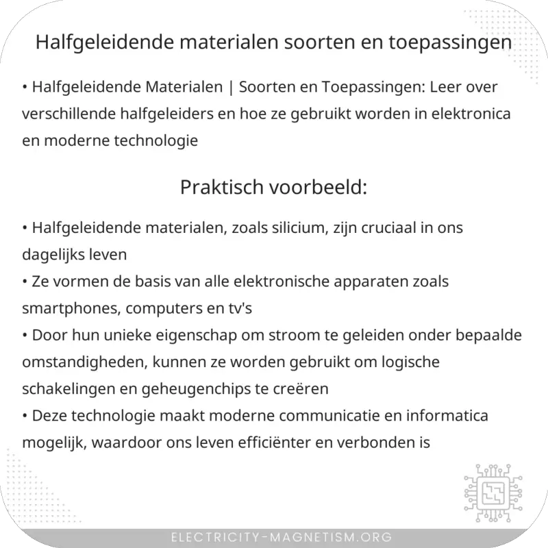 Halfgeleidende Materialen | Soorten en Toepassingen – Electricity ...