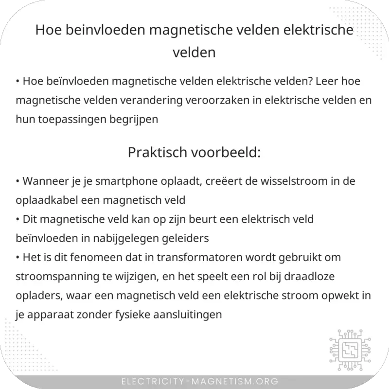 Hoe beïnvloeden magnetische velden elektrische velden? – Electricity ... Hoe beïnvloeden magnetische velden elektrische velden? – Electricity ...