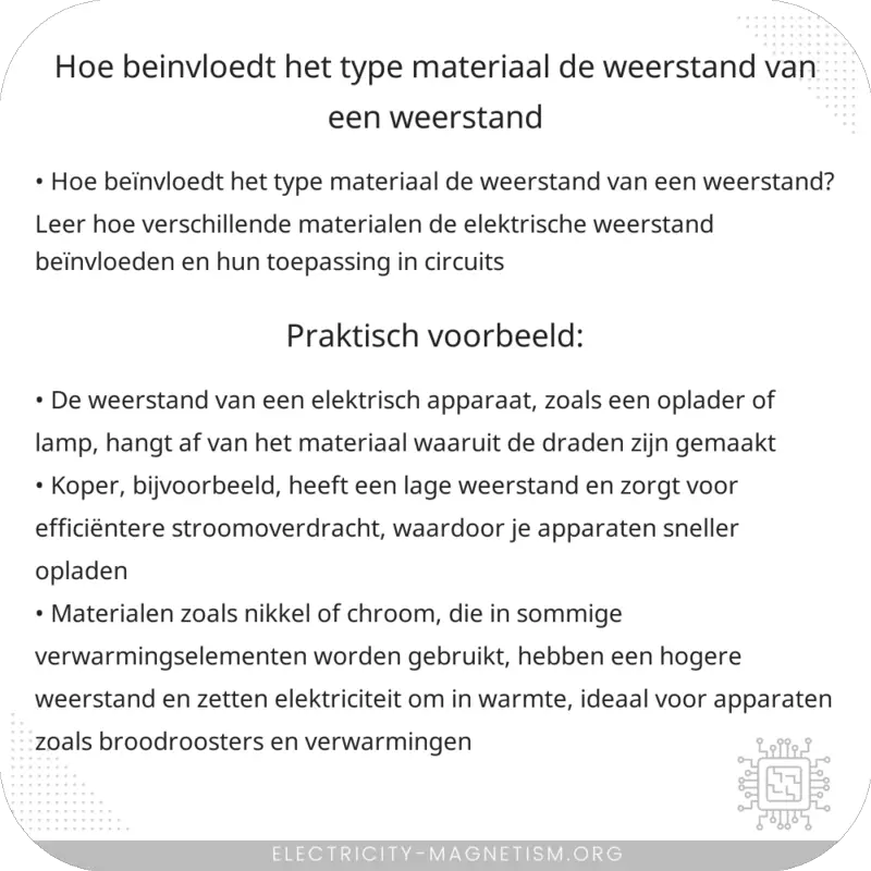 Wat is de eenheid van elektrische weerstand?