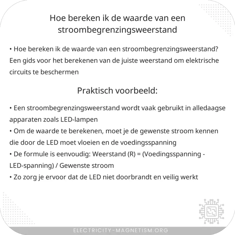 Hoe bereken ik de waarde van een stroombegrenzingsweerstand ...