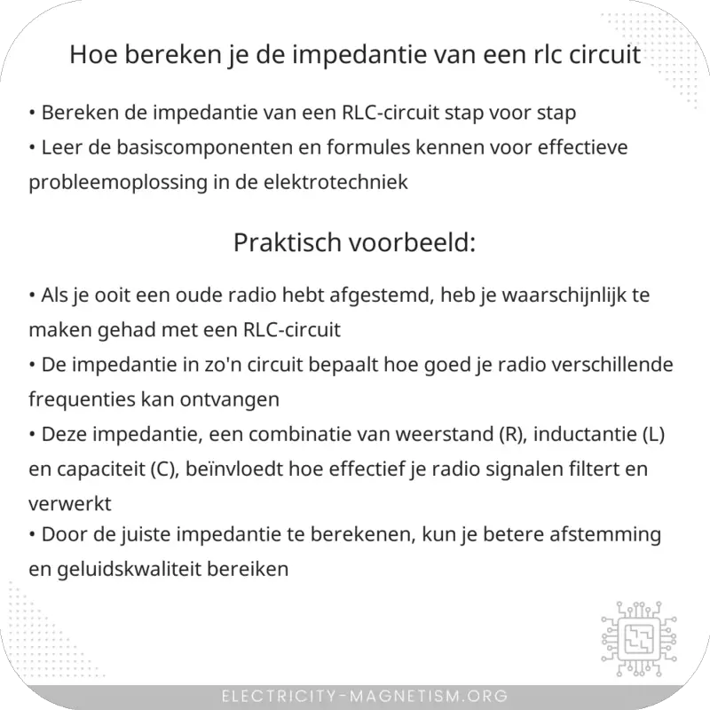 Hoe bereken je de impedantie van een RLC-circuit? – Electricity – Magnetism