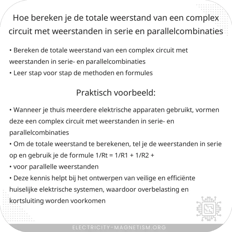 Hoe bereken je de equivalente weerstand van een netwerk van weerstanden?