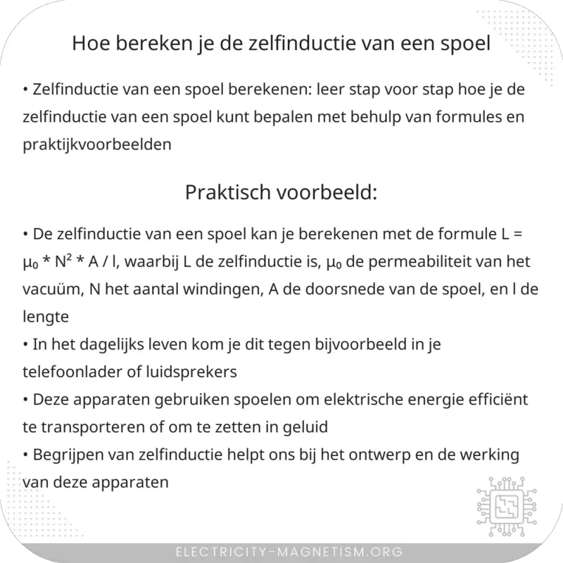 Hoe bereken je de zelfinductie van een spoel? – Electricity – Magnetism