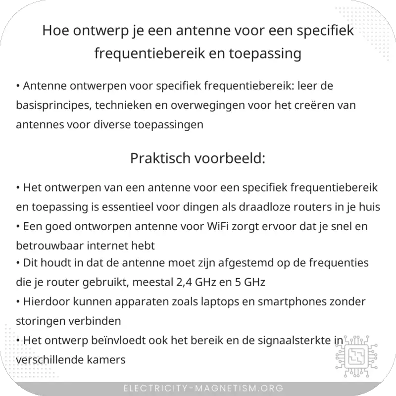 Hoe ontwerp je een antenne voor een specifiek frequentiebereik en ...