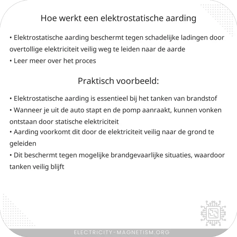 Hoe werkt een elektrostatische aarding?