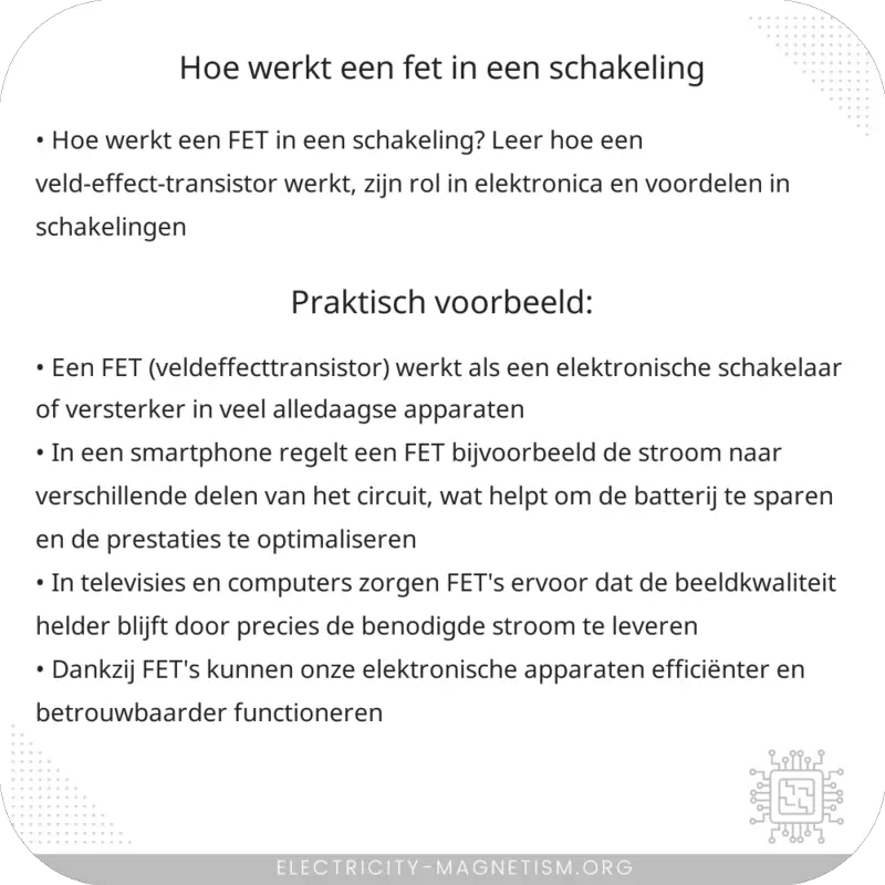 Wat is een veld-effecttransistor (FET)?