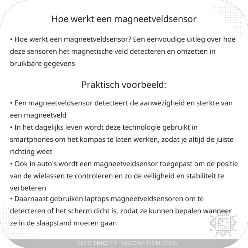 Hoe werkt een magneetveldsensor? – Electricity – Magnetism