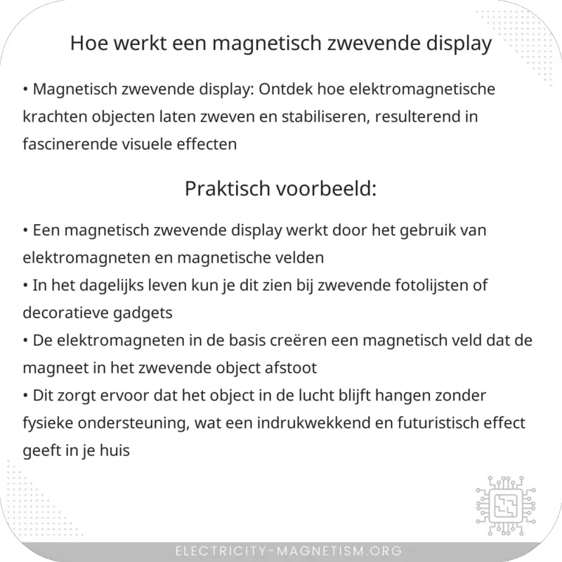 Hoe werkt een magnetisch zwevende display?