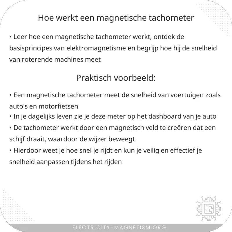 Hoe werkt een magnetische tachometer? – Electricity – Magnetism