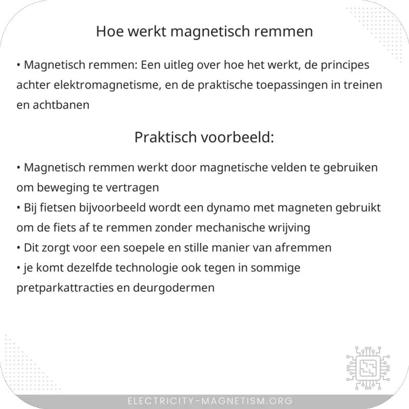 Hoe werkt magnetisch remmen? – Electricity – Magnetism