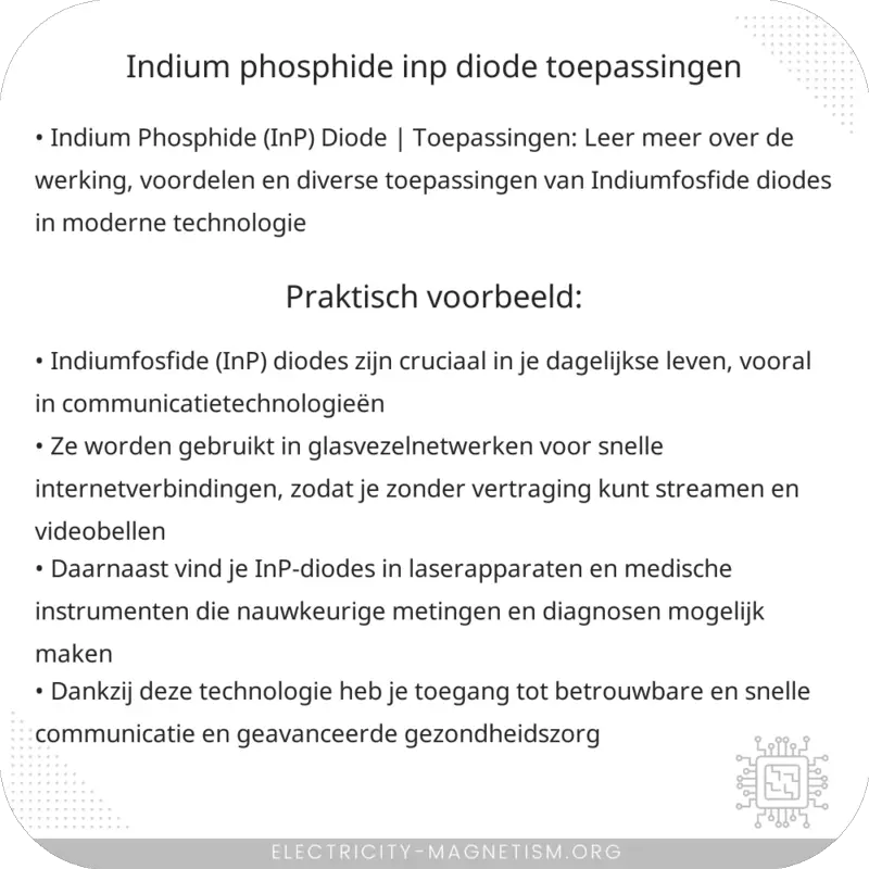 Indium Phosphide (InP) Diode | Toepassingen – Electricity – Magnetism