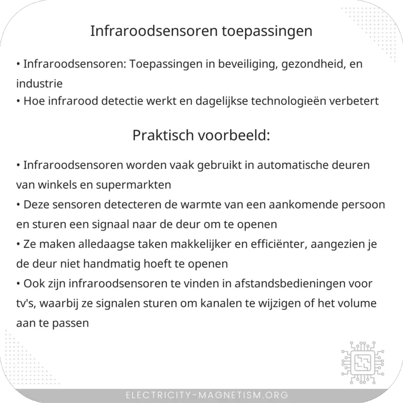 Infraroodsensoren | Toepassingen – Electricity – Magnetism