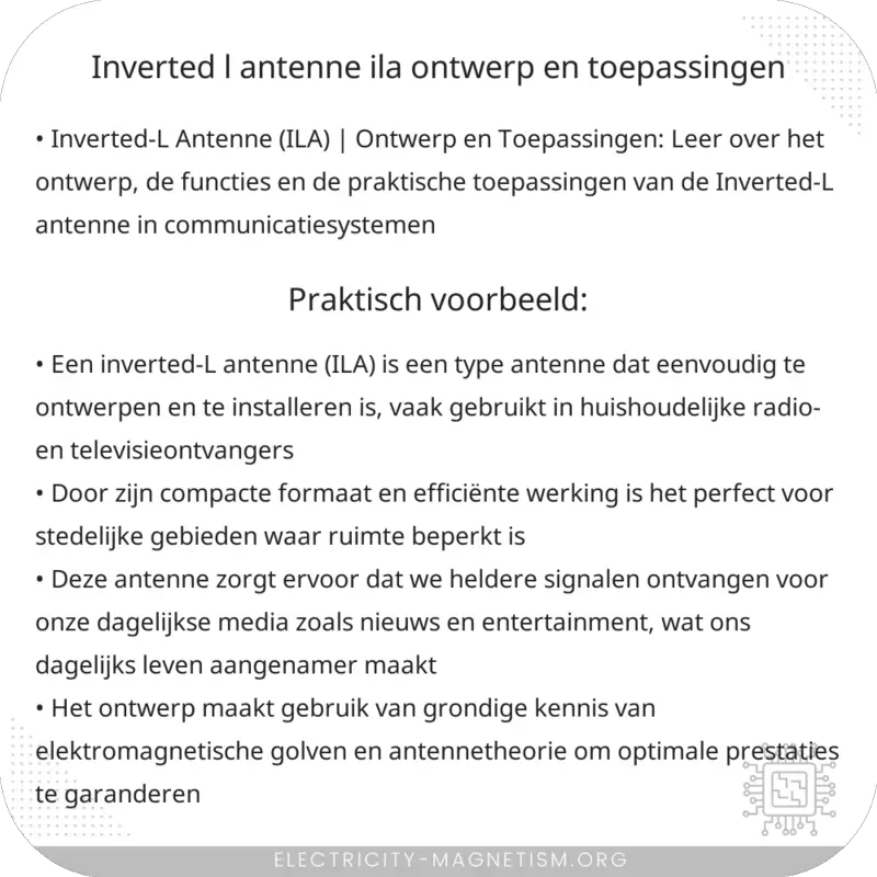 Inverted-L Antenne (ILA) | Ontwerp en Toepassingen – Electricity ...