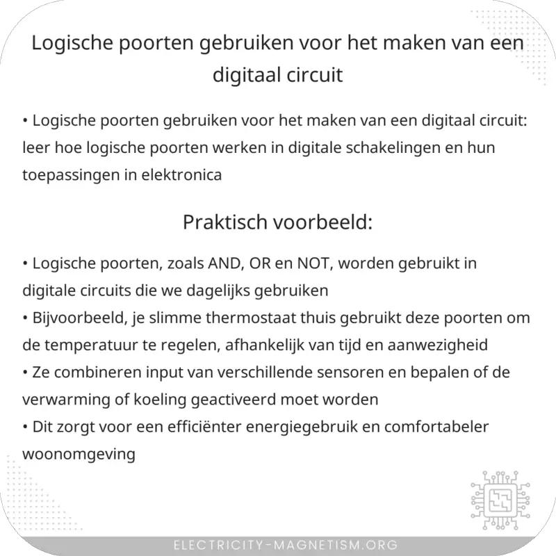 Logische poorten gebruiken voor het maken van een digitaal circuit Logische poorten gebruiken voor het maken van een digitaal circuit