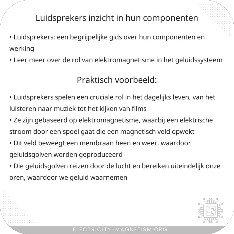 Luidsprekers | Inzicht in Hun Componenten – Electricity – Magnetism