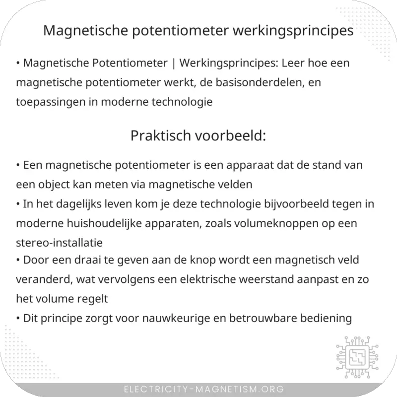 Magnetische Potentiometer | Werkingsprincipes – Electricity – Magnetism