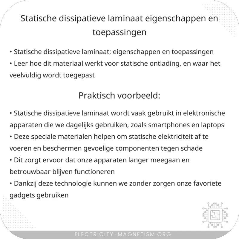 Statische Dissipatieve Laminaat | Eigenschappen en Toepassingen