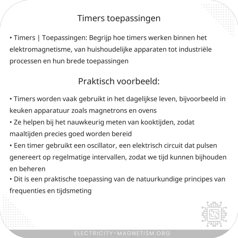 Timers | Toepassingen
