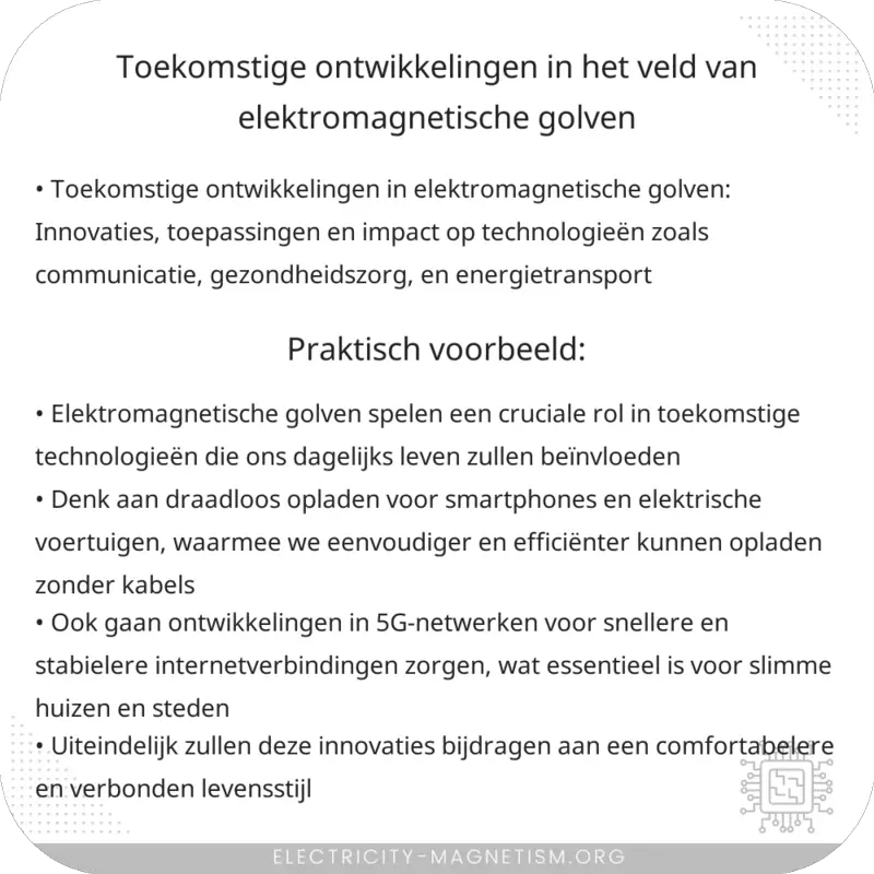 Toekomstige ontwikkelingen in het veld van elektromagnetische golven ...