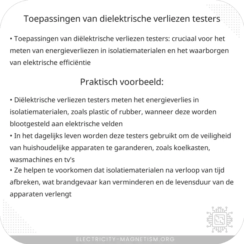 Toepassingen van diëlektrische verliezen testers