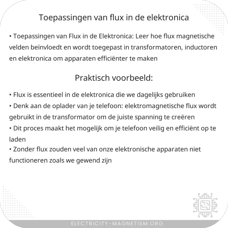 Toepassingen van Flux in de Elektronica