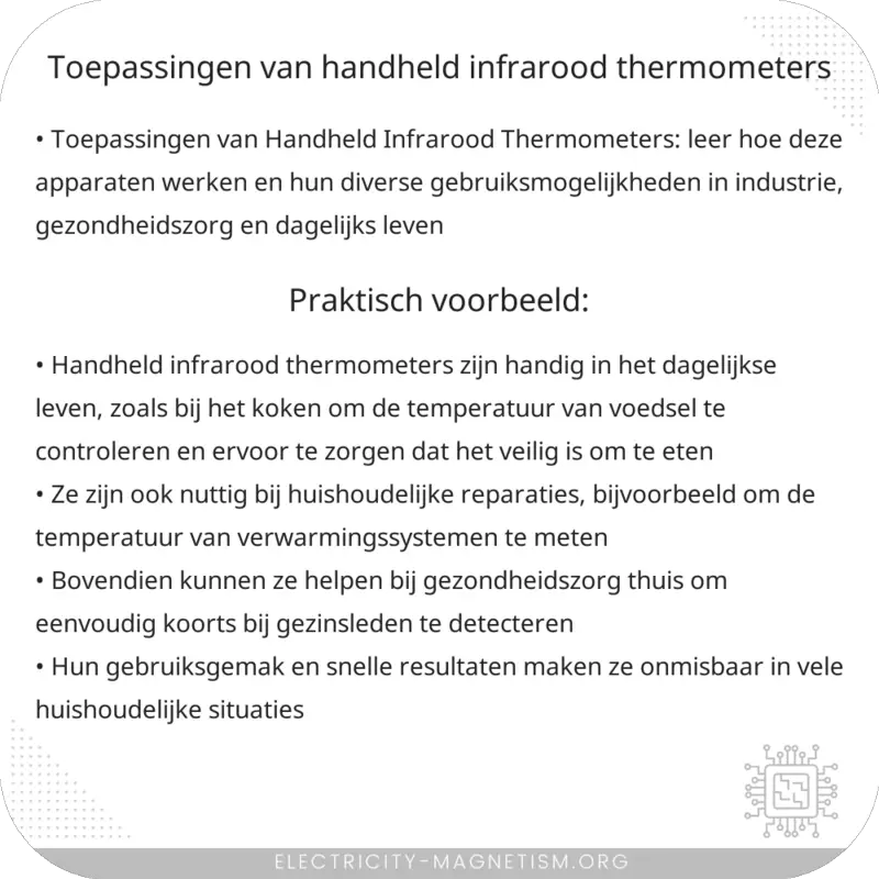 Toepassingen van Handheld Infrarood Thermometers – Electricity – Magnetism